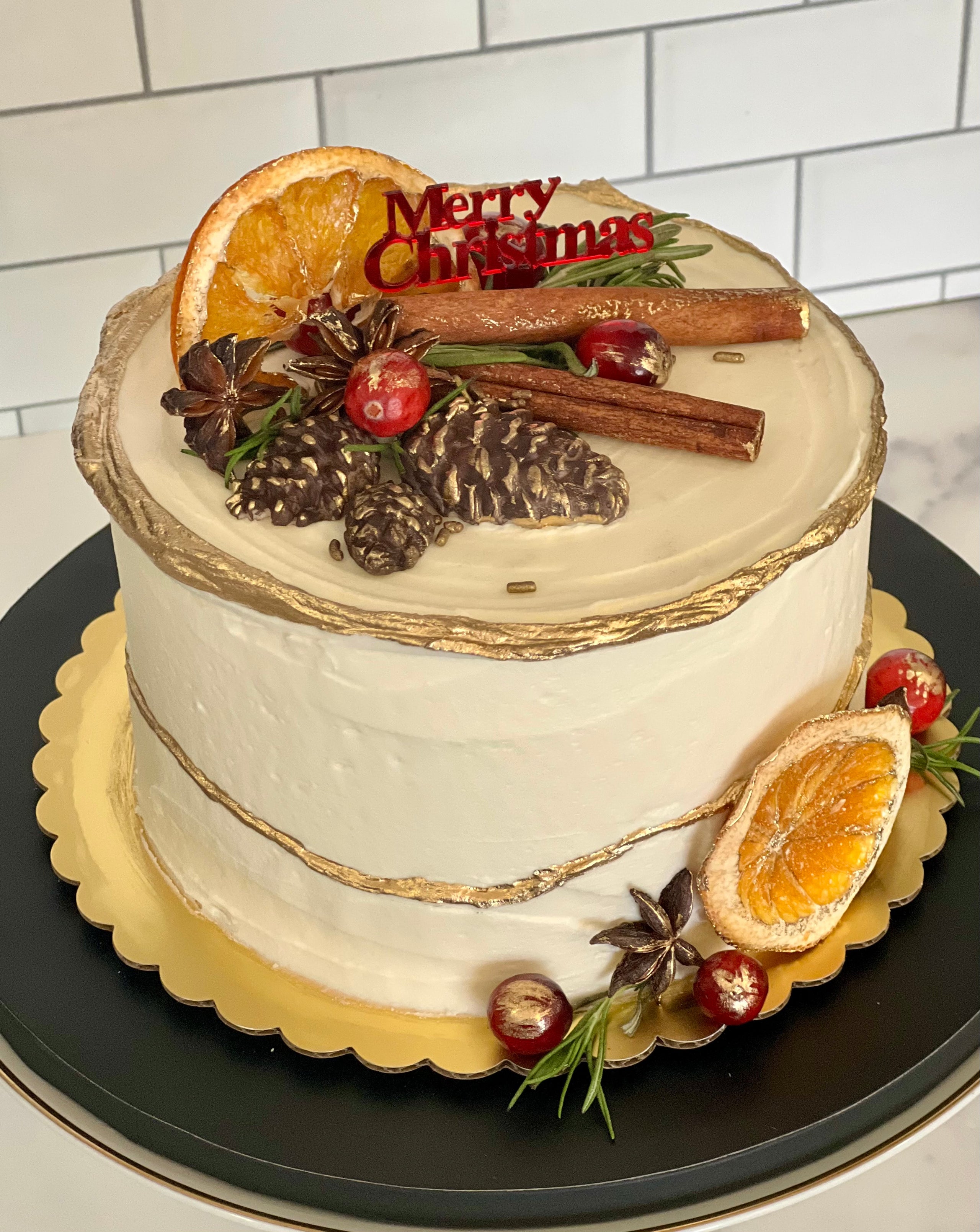 8" Rustic Holiday Cake | Wildflower Cupcake + Dessert Bar